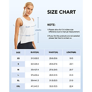 Workout Tops for Women Crop Sleeveless Workout Shirts for Women Athletic Running Yoga Tank Top for Women White