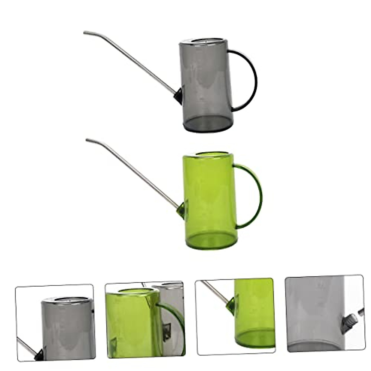 Happyyami 4 Pcs with Scale Watering Can Plastic Water Bottles Clear Water Bottles Small Succulent Plants Live Small Watering can Gardening Spray Kettle Plastic Bottle Watering can Indoor jug