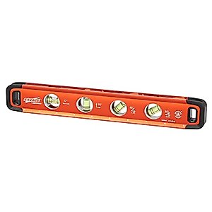 Swanson Tool Co SVT011 11-Inch Savage Aluminum Torpedo Level with Neodymium Magnets,Orange