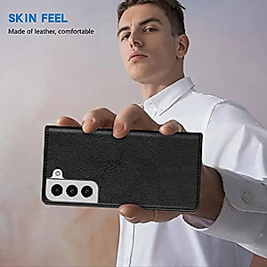 ZZXX Samsung Galaxy S22 Wallet Case with [RFID Blocking] Card Slot Stand Strong Magnetic Leather Flip Fold Protective Phone Case for Samsung Galaxy S22 5G Case Wallet(Black-6.1 inch)