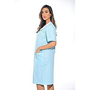 8511-Royal-S Dreamcrest Short Sleeve Duster / Housecoat / Women Sleepwear,Royal,Small