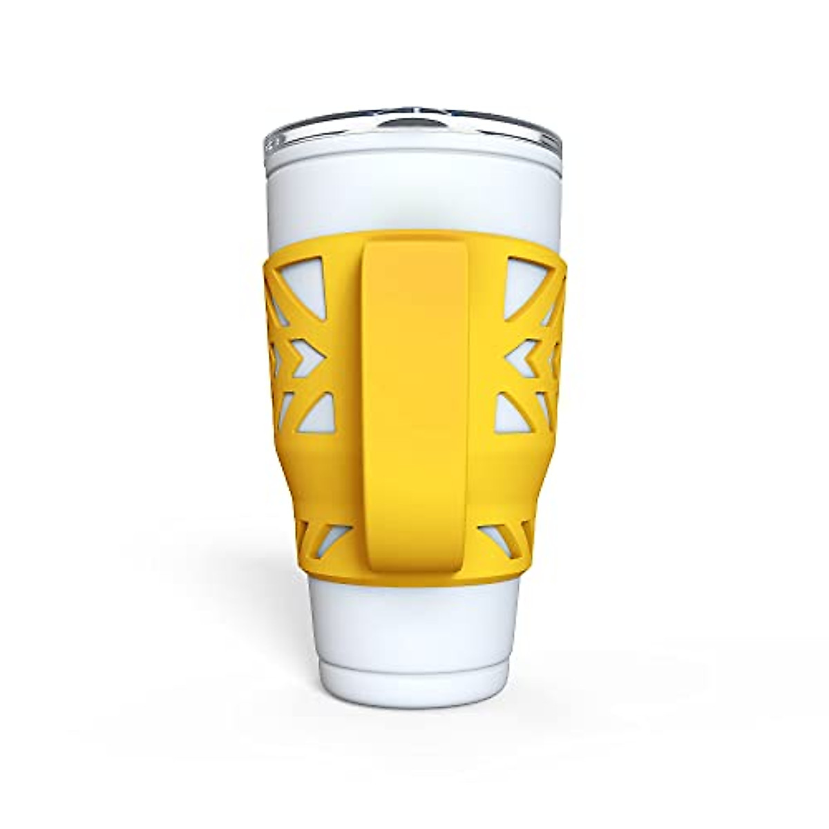 Gangster Armor Grip for your 30 oz tumbler Yeti handle RTIC Beast Simple Corkcicle Tumbler handle (Yellow)