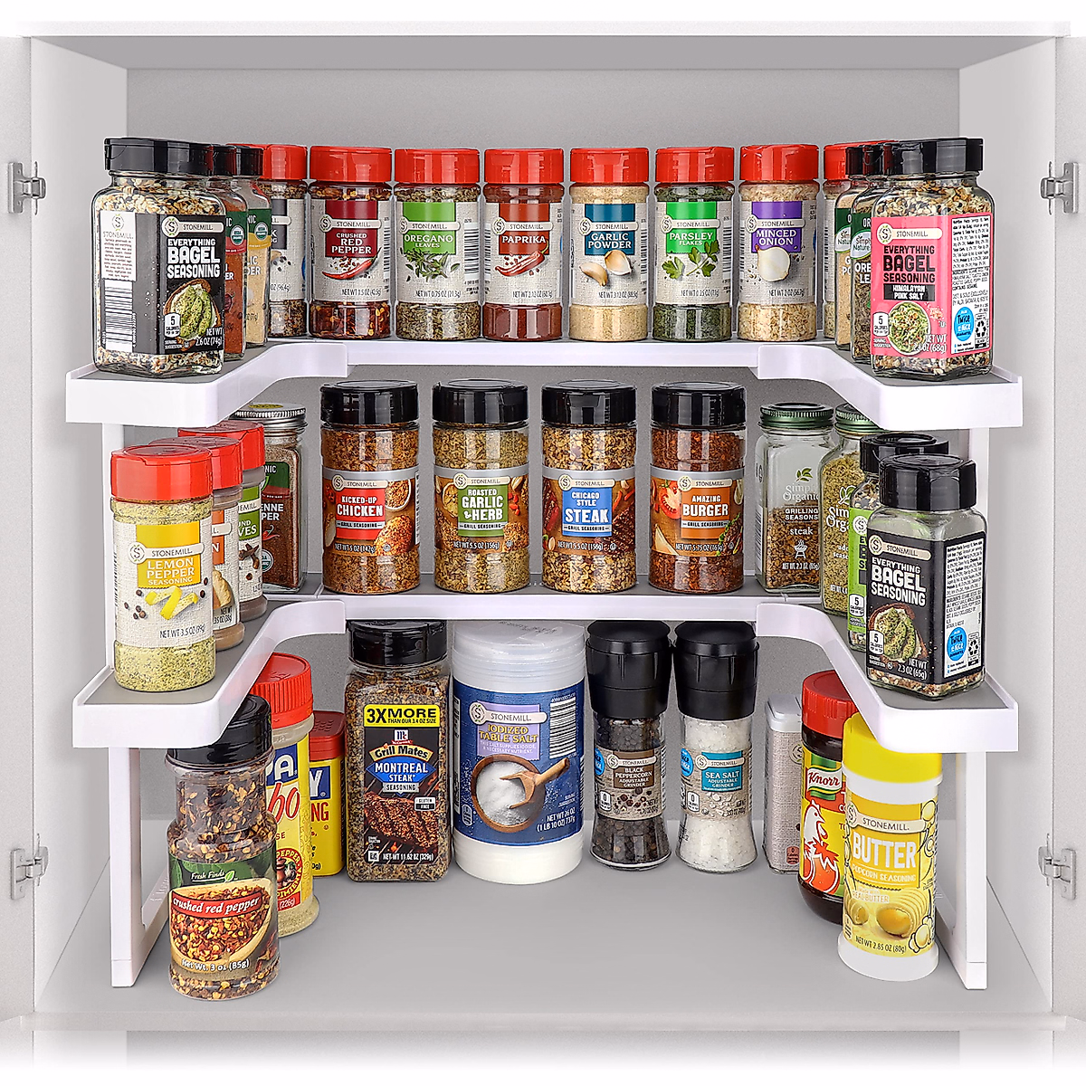 Spicy Shelf Patented Spice Rack and Stackable Organizer