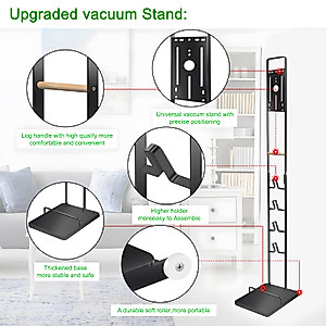 Haturi Vacuum Stand for Dyson V15 V11 V10 V8 V7 V6 - Vacuum Accessories Stable Metal Organizer Stand Holder, Dyson Handheld DC30 DC31 DC34 DC35 DC58 DC59 DC62 Cordless Vacuum Cleaners Storage Rack