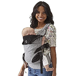 Contours Baby Carrier Newborn to Toddler | Journey 5 Position Convertible Easy-to-Use Baby Carrier with Pockets for Men and Women, Face In, Face Out, Front, Back & Hip (8-45 lbs) - Graphite Gray