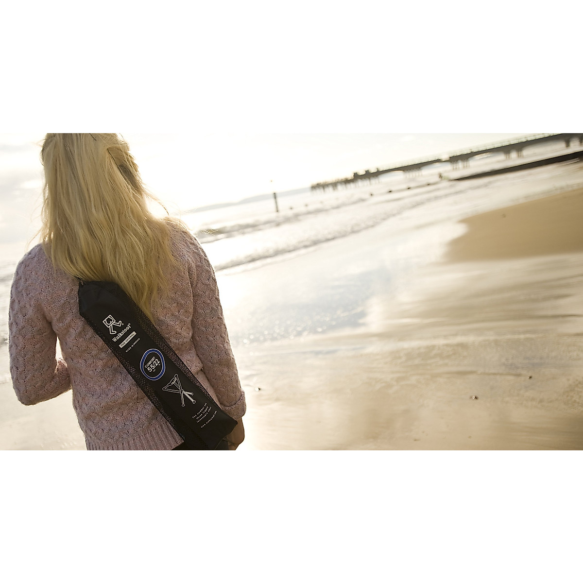 Walkstool - Comfort Model - Black and Silver - 3 Legged Folding Stool in Aluminium - Height 18" to 30" - Maximum Load 440 to 550 Lbs - Made in Sweden