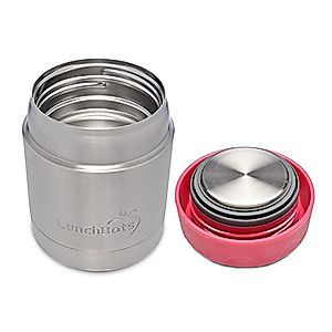 LunchBots 8oz Thermos Stainless Steel - Insulated Thermos - Keeps Food Hot or Cold for Hours - Leak-Proof Portable Thermal Food Jar is Ideal for Soup - 8 ounce - Pink