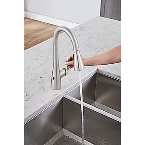Moen 7594EWSRS Arbor Motionsense Wave Sensor Touchless One-Handle High Arc Pulldown Kitchen Faucet Featuring Reflex, Spot Resist Stainless with Kitchen Soap and Lotion Dispenser