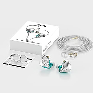CCA NRA Wired Earbuds in Ear Monitor Headphones with Electrostatic and Dynamic Hybrid HiFi Drivers Noise Isolating 3.5mm Bass Earbuds with Detachable Tangle-Free Cord (with Mic)