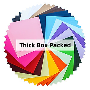 Livholic 60 Sheets Colored Cardstock 12x12 Assorted Color Cardstock 20 Colors For Cricut Card Making Paper Crafting 90LB