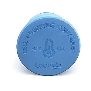 Labvida -1℃(-33.8℉) Cell Freezing Container for 2ml Cryogenic Vials, 12 Places, Cross-Linked Polyethylene Foam with a Solid State Core, LVZ001