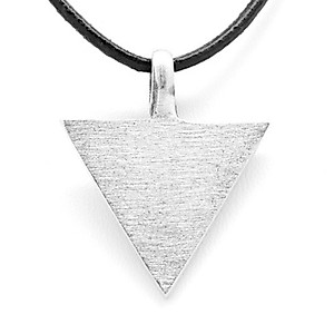 Pewter Transgender LGBT Gay Pride Triangle Pendant on Leather Necklace