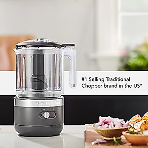 KitchenAid 5 Cup Cordless Food Chopper, Charcoal Grey