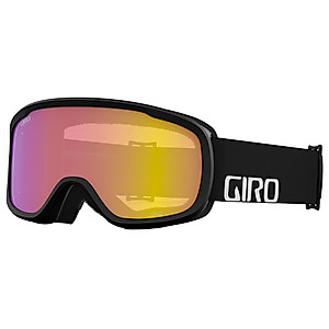 Giro Cruz Asian Fit Ski Goggles - Snowboard Goggles for Men, Women & Youth - Anti-Fog - OTG - Black Wordmark Strap with Yellow Boost Lens