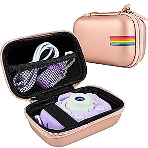 Leayjeen Kids Camera Case Compatible with Goopow/SGAINUL/Gofunly/ArtCWK and More Video Digital Camera Gift - Case for Toy Action Camera and Accessories(Case Only) (gold)
