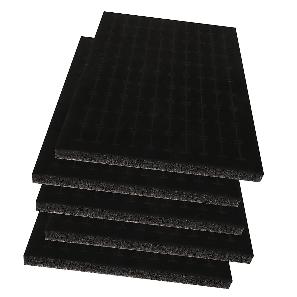 EXCEART 6 pcs Pad Tray Earrings Black Necklace Earring Selling Organizer Holder Storage Rings Sponge Ring Insert Mats Foam Showcase Pads Slots Jewelry Trays for Holders Display with