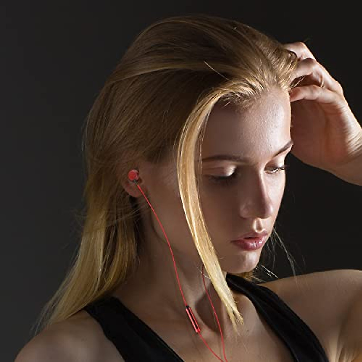 FAPO Lightning Earbuds for iPhone, MFi Certified Wired Earbuds in-Ear Noise Isolation Headphones with Microphone, Headphones for iPhone 13/12/11 Series X/XS/Max/XR iPhone 8/8P/7P(Red)