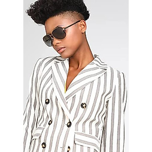 Michael Kors MK5004 CHELSEA Aviator 1014T5 59M Sunglasses For Women + BUNDLE with Designer iWear Eyewear Care Kit Care Kit (Gold/Dark Chocolate Brown/Brown Gradient Polarized)