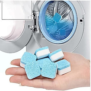 SainaHome Washing Machine Cleaner Tablet- Cleaning Tablets For HE Front Loader & Top Load Washer -12 Pack Economy Supply