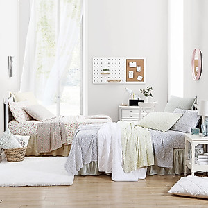 Laura Ashley - Standard Pillowcase Set, Breathable Percale Cotton Bedding, Crisp & Cool Home Decor (Emogene Purple, 2 Piece)