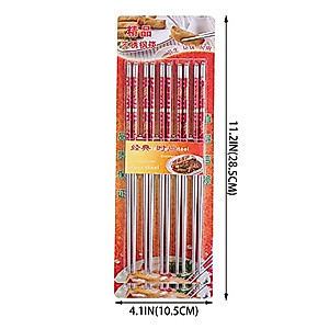 10 Pcs (5 Pairs) High Quality Fish Design Silver Stainless Steel Chopsticks