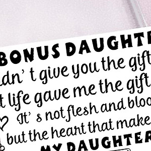Stepdaughter Gifts Wallet Insert Card from Stepmom Stepdad, Daughter in Law Birthday Card, Step Daughter Proposal Gifts