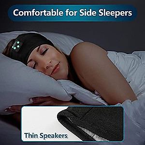 Fulext Sleep Headphones Wireless, Upgrade Wireless Sports Headband Headphones with Ultra-Thin HD Stereo Speakers Long Time Play for Side Sleepers Running Yoga Travel, Gifts for Men Women