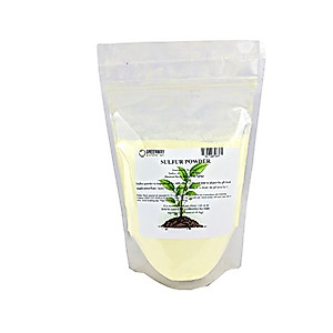 Greenway Biotech Organic Sulfur Powder Fertilizer for Plants- Required to Lower pH & Increased Sulfur Deficiencies- Essential Nutrients for Plant Growth with Macronutrients - 1 Pound
