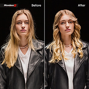 MONDAVA Professional | Ceramic Tourmaline Flat Iron Hair Straightener 1¼" | (Dual Voltage) | (Adjustable Temperature Digital Technology) | Straighten & Style Wild Hair in Under (8 Min)