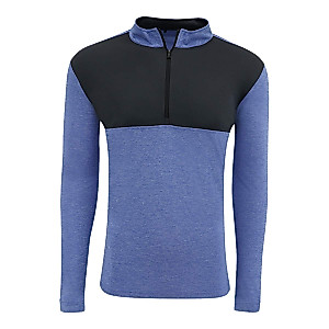 Adidas Lightweight Quarter-Zip Pullover XL Collegiate Royal Heather/ Carbon