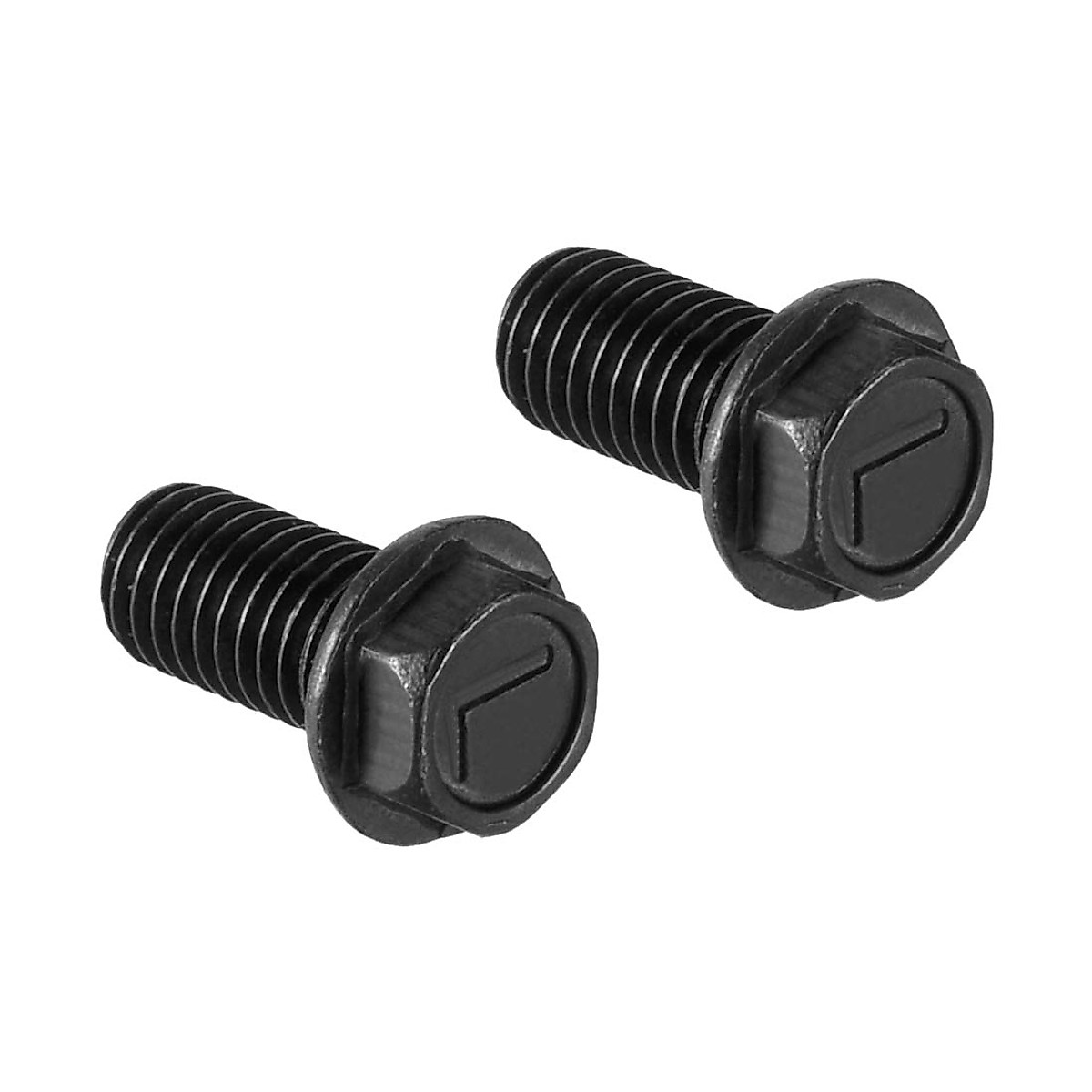 uxcell Metric M8x16mm Hex Flange Bolts Left Hand Thread 8.8 Grade Carbon Steel Black 2pcs
