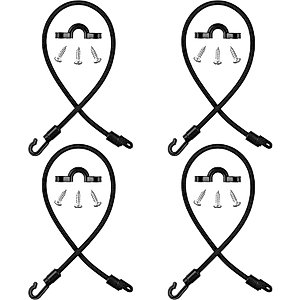 4 Pieces Rod Strap Holder Deck Mount Connector Mount Rod Strap Hold Down for Boat Kayak Boat Fishing(12 Inch)