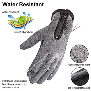 GORELOX Winter Warm Gloves,Touchscreen Cold Weather Driving Gloves Windproof Anti-Slip Sports Gloves for Cycling Running Skiing Hiking Climbing,Men ＆ Women