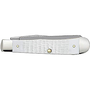 Case WR XX Pocket Knife Sparxx White Jigged Synthetic Trapper Item #60182 - (6254 SS) - Length Closed: 4 1/8 Inches