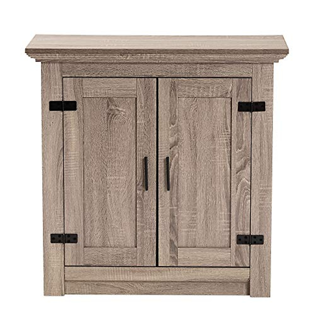 Baxton Studio Bruce Shoe Cabinets, Oak Brown