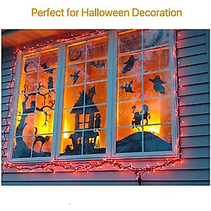 shareluck 100ft x 17" Orange Cellophane Wrap Roll - Transparent Cellophane Wrap Orange for Halloween to Wrap Gift Basket, Treat,Wine, Party Decoration