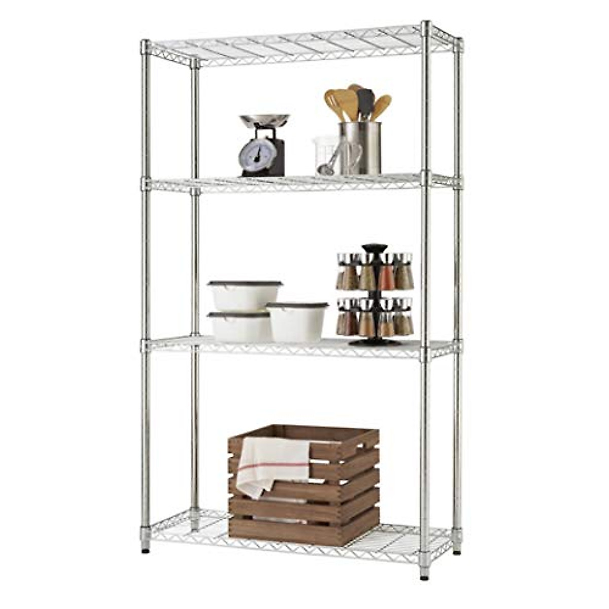 TRINITY 4 Tier Stainless Steel Wire Shelving Max weight 635kg