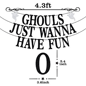 Ghouls Just Wanna Have Fun Banner, Halloween Girl's Night Sign, Haunted House Party, Funny Bachelorette Party Decorations