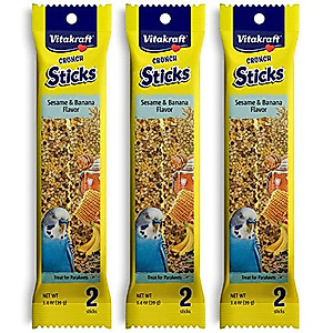 Vitakraft Banana Sticks Parakeet Treat - 2 Pack [Set of 3]