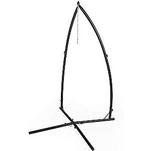 Zupapa Steel Hammock Swing Stand Adjustable Hammock Chair Swing Stand for Hanging Chairs Air Porch Loungers, Weather Resistant, Indoor Outdoor Deck Patio Yard