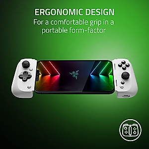 Razer Kishi V2 Mobile Gaming Controller for iPhone (Lightning) Xbox Edition: Console Quality Controls - Universal Fit - Stream PC & Xbox Games - Free Nexus App - 1 Month Xbox Game Pass Incl. - White