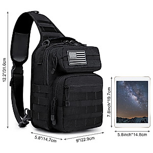 G4Free Tactical Sling Bag Backpack Military Rover Shoulder Sling Pack Molle EDC Small Crossbody Chest Pack
