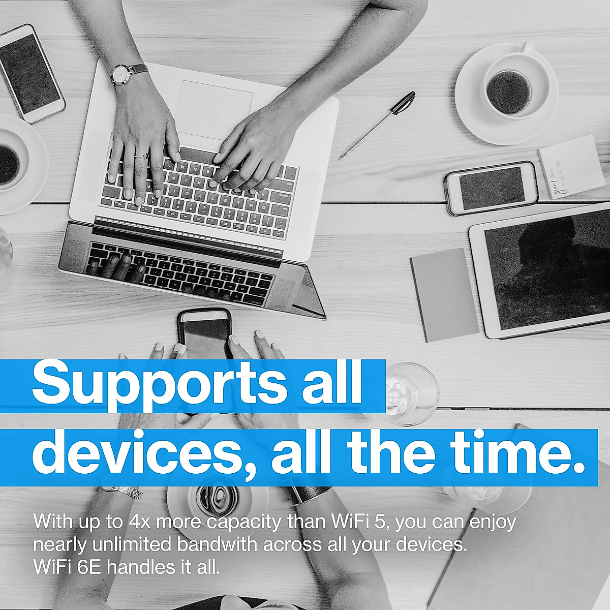 Linksys Velop Pro WiFi 6E Mesh Router - Cognitive Mesh with 6 GHz, 5.4 Gbps Speeds, 9000 sq. ft. Coverage, 200+ Devices - 3 Pack