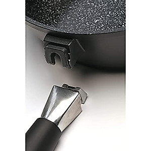 BergHOFF Scala Non-stick Cast Aluminum Saucepan 7" 2.2 qt. With Glass Lid Cast Aluminum Ferno-Green PFOA-Free Stay-cool Detachable Handle Induction Cooktop 3-layer Base Ceramic Coating