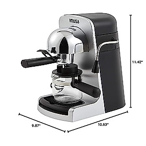 IMUSA 4cup Electric Bistro Espresso Cappuccino Maker, Silver
