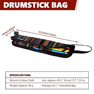 Drum Stick Bag, Portable Drumstick Case Hanging Bag Drumstick Bag with Handle for Drum Set Mallet and Percussion Sticks