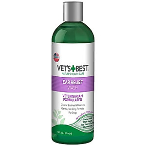 Vet's Best Ear Relief Wash Cleaner for Dogs, 16 oz Refill