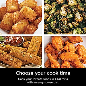 Ninja AF080 Mini Air Fryer, 2 Quarts Capacity, Compact, Nonstick, with Quick Set Timer, Grey