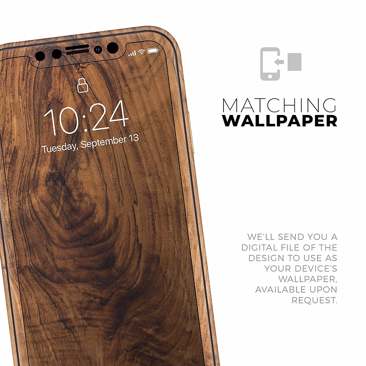 Design SkinZ Raw Wood Planks V11 - DesignSkinz Protective Vinyl Decal Wrap Skin Cover Compatible with The Apple iPhone 12 Pro (Full-Body, Screen Trim & Back Glass Skin)