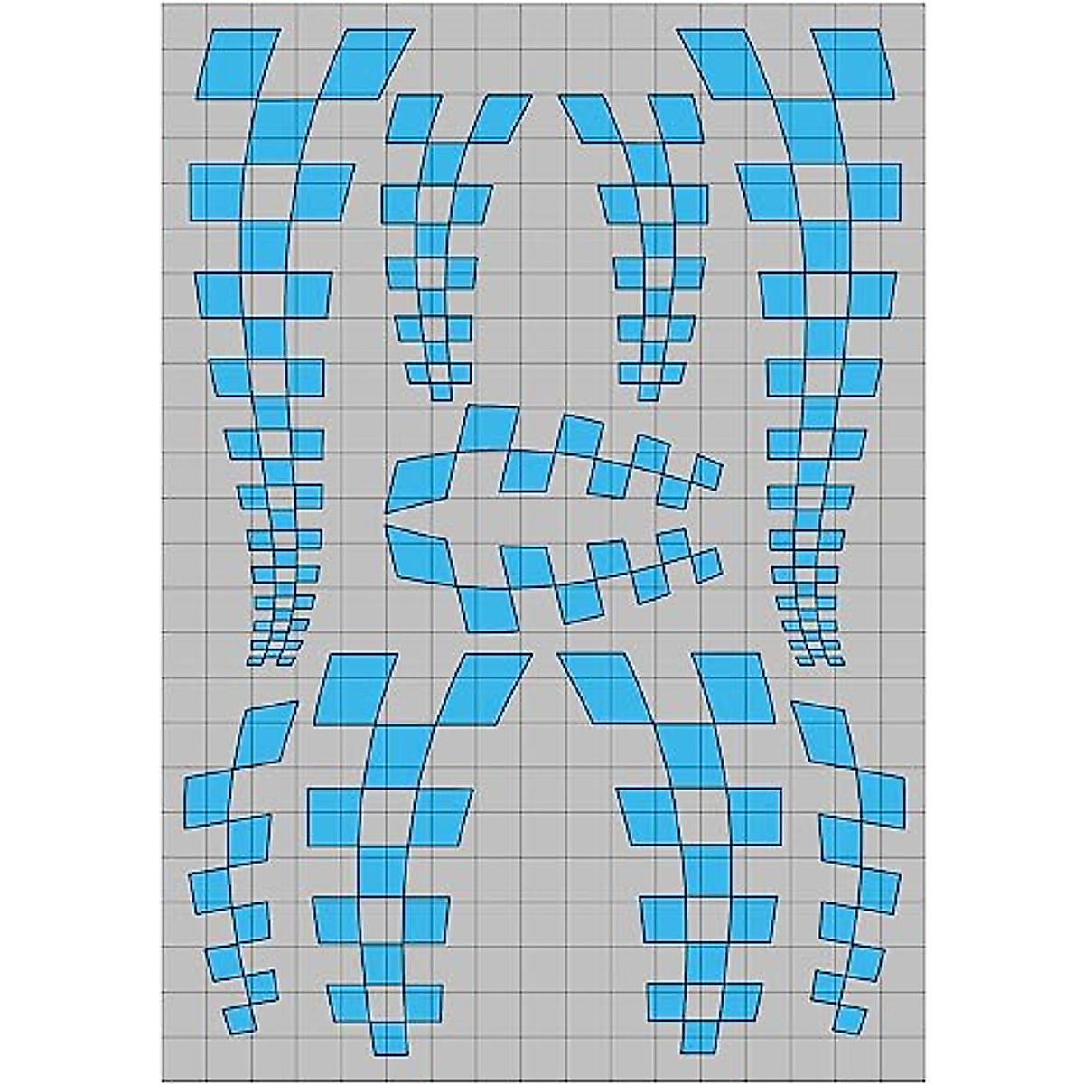 CKR9300P Checker Stripes Vinyl Paint Mask/Stencil Kit for R/C, RC, Radio Controlled Vehicle Body